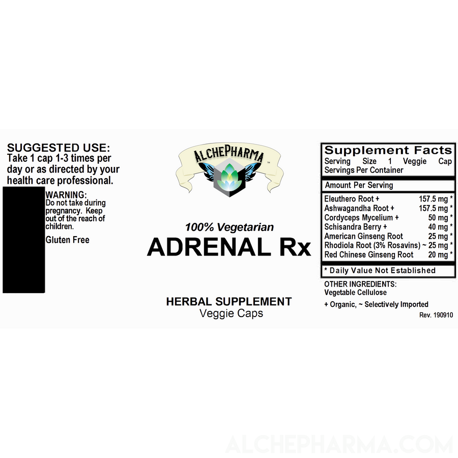 Adrenal Rx Powder Capsules Adaptogen Blend – AlchePharma