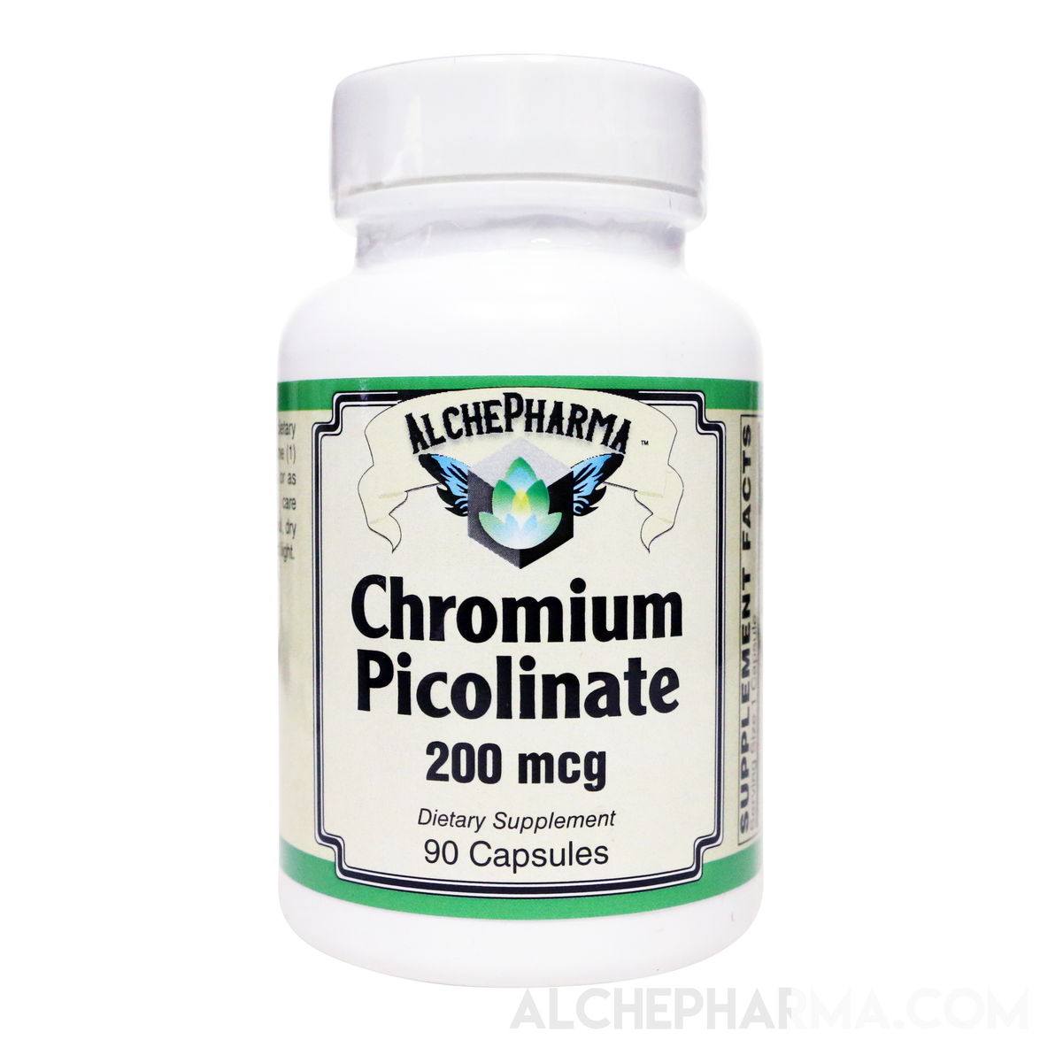 Chromium Picolinate (Chelated to picolinic acid) 200 mcg. – AlchePharma