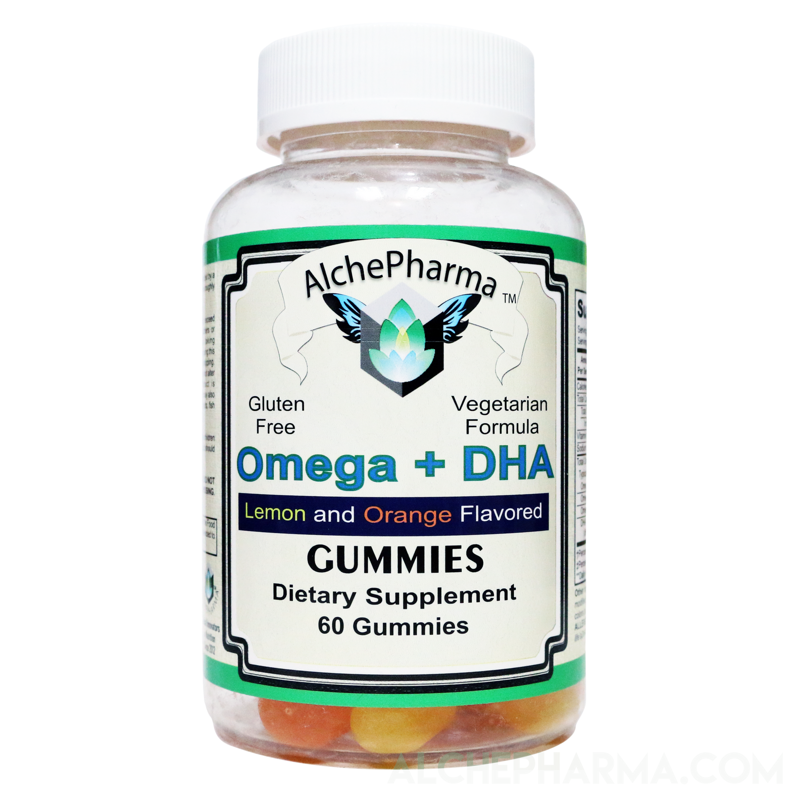 Omega + DHA ( Algae and Chia Seed Based ) Vegetarian Gummies – AlchePharma