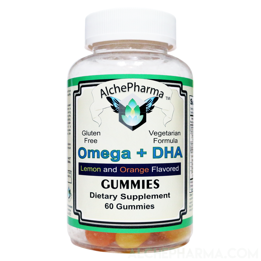 Omega + DHA ( Algae and Chia Seed Based ) Vegetarian Gummies – AlchePharma