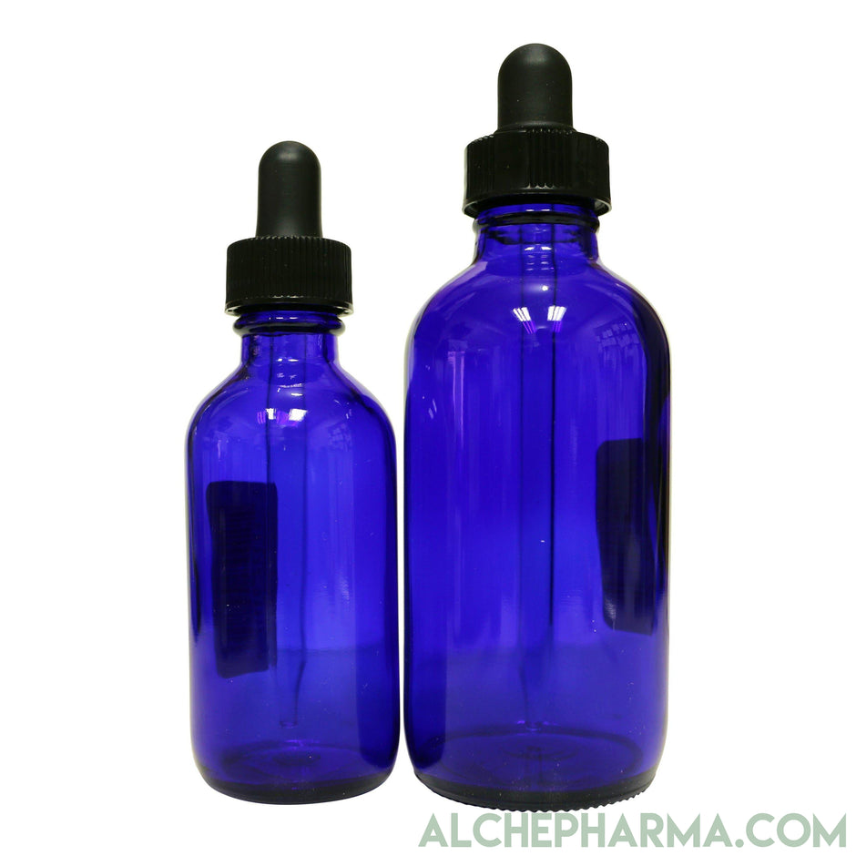 Vibrant Cobalt Blue Glass Dropper Bottles – AlchePharma