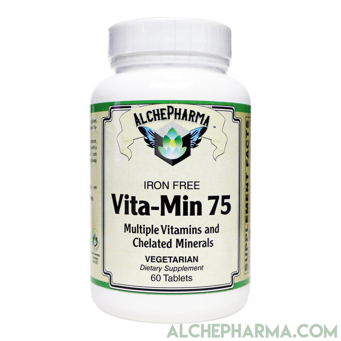 Vita-Min 75- One a Day Multivitamin w/ Iodine -Betaine HCL -Iron Free ...